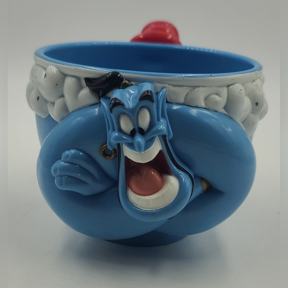 Disney | Other | Vintage Aladdin Genie Blue Plastic Mug Cup Ringling ...